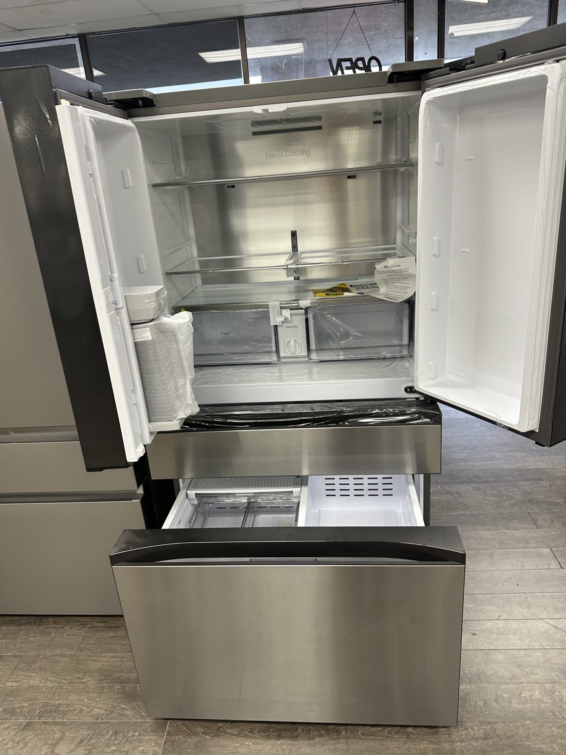 Samsung-Bespoke 23 cu. ft. 4-Door French Door Smart Refrigerator with ...